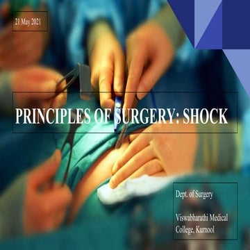 Shock dept surg_vmc_knl | PPTX | First Aid | Injuries