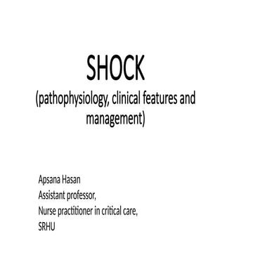 shock - definition, diagnosis, pathophysiology, classification ...