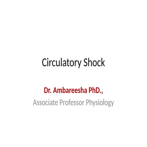 concised shock and rs.pptx by Dr. K. Ambareesha | PPTX