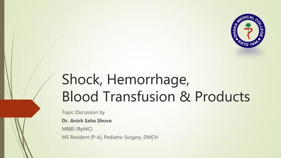 Haemorrhage | PPT | First Aid | Injuries