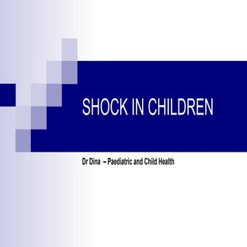 pediatric shock and shock management | PPT