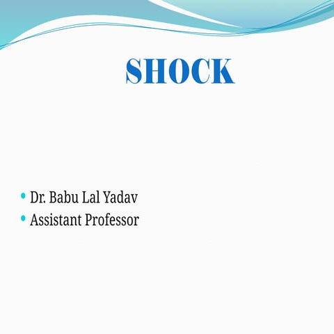 MANAGEMENT OF SHOCK | PPTX