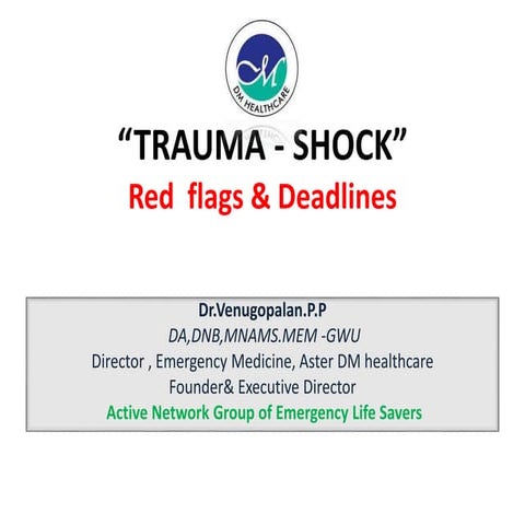 Management of Shock in acute trauma setting | PPTX