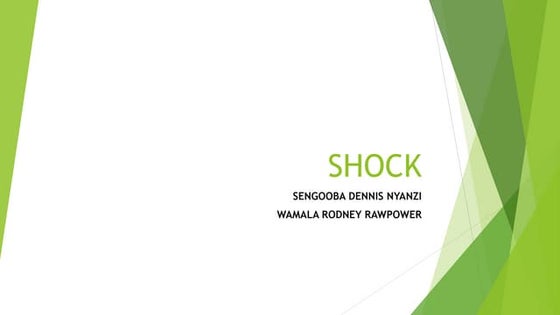 Types of shock | PPTX | First Aid | Injuries