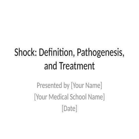 Shock_Presentation definition, pathogenesis, treatment | PPTX