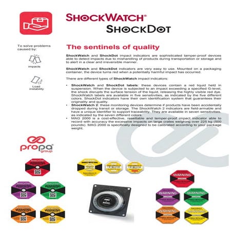 Shockwatch impact indicators | PDF