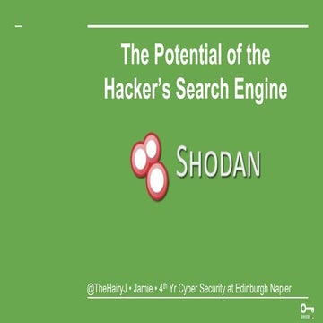 Introduction to shodan | PPTX