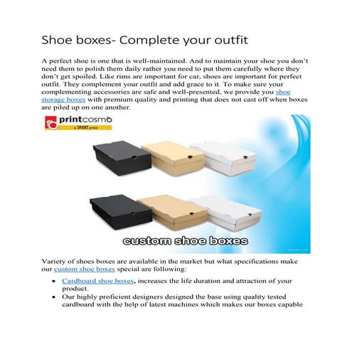 Shoe boxes | PDF
