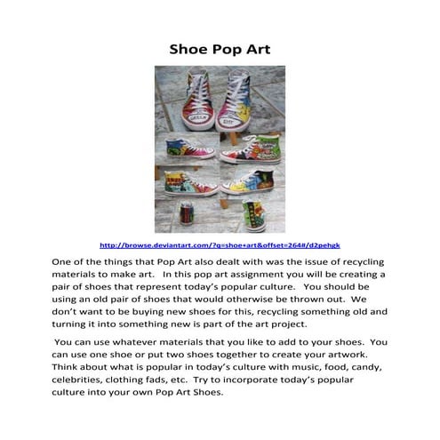 Shoe pop art | DOCX