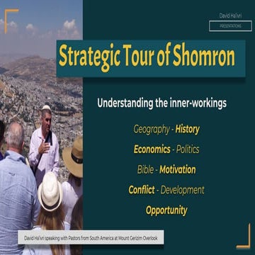 Shomron Strategic Tour Overview by David Ha'ivri | PDF