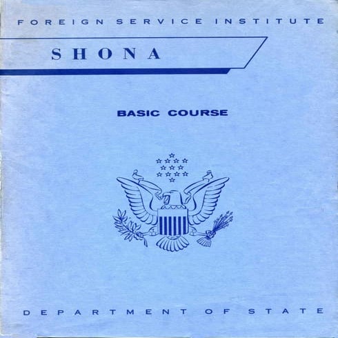 Learn Shona - FSI Basic Course | PDF