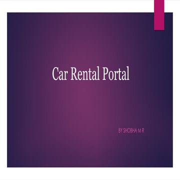 Car rental Project Ppt | PPTX