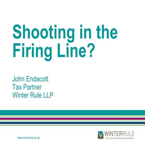 Shooting In The Firing Line | PPT