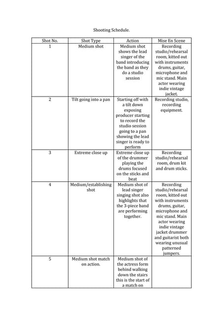 Shooting script | DOCX