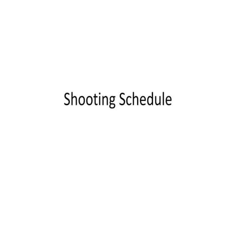 Diary of a Day of Shooting – Day 2 | PPTX