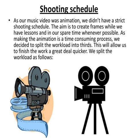 Shooting schedule (done) | PPTX