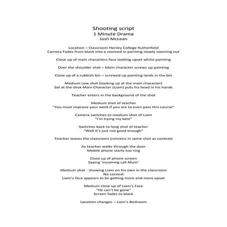Shooting script | DOCX