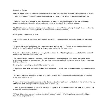 Shooting script | DOCX
