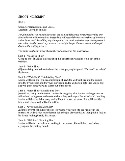 Shooting schedule | PPT