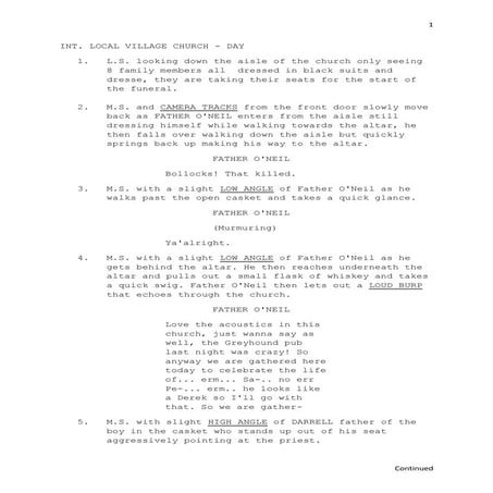 Shooting script | DOCX