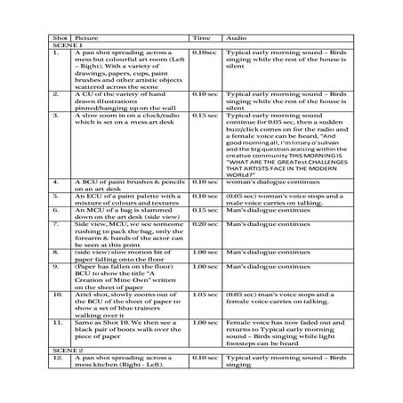 Shooting script | PDF