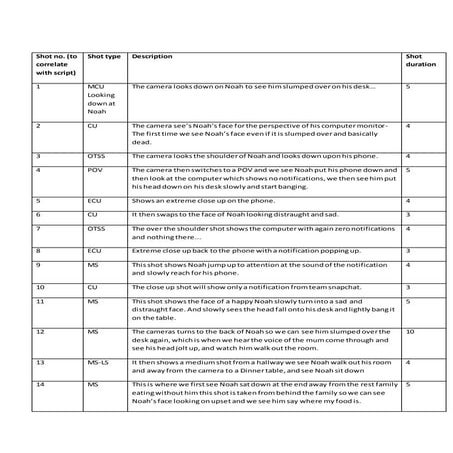 Shooting script (2) | PDF