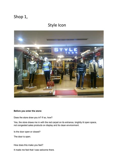 OBSERVATION IN A RETAIL STORE | DOCX