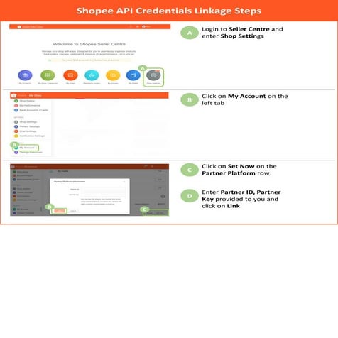 Shopee API Credentials Linking Steps | PDF