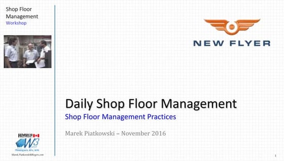Introduction to Shop Floor management - Janaury 2017 | PPT