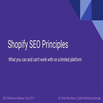 Shopify SEO Principles - What You Can and Can't Work with on a Limited ...