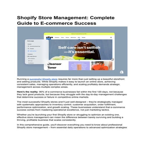 Shopify Store Management_ Complete Guide to E-commerce Success.pdf