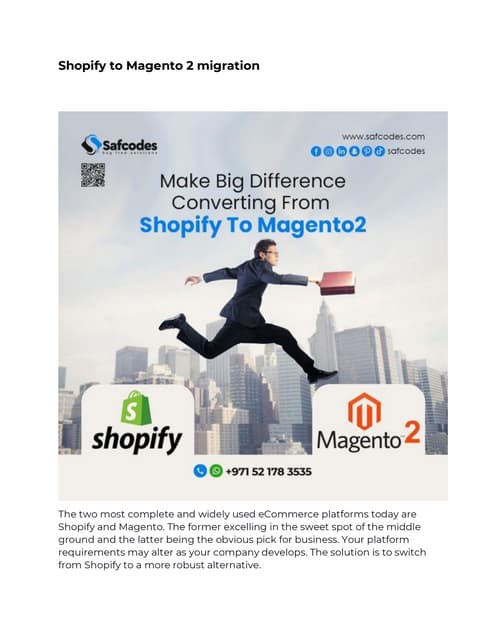 A Comprehensive Guide for Migrating from Shopify to Magento | PPT