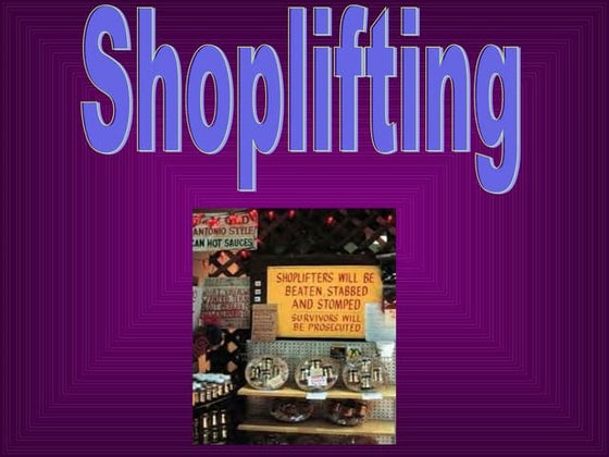 Most shoplifted items | PPT