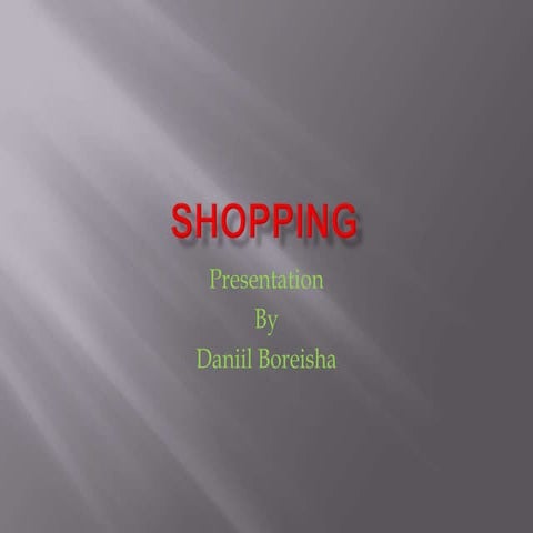 Shopping | PPT
