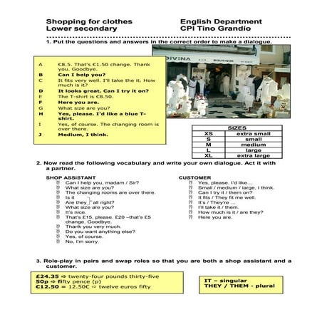 Shopping for clothes | PDF