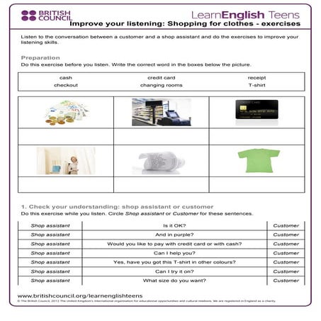 Shopping for clothes | PDF