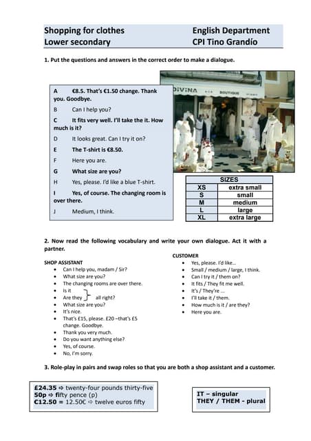 Shopping for clothes | PDF