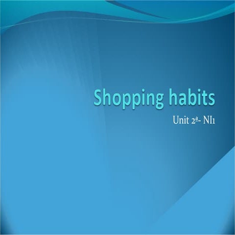 Shopping habits | PPT