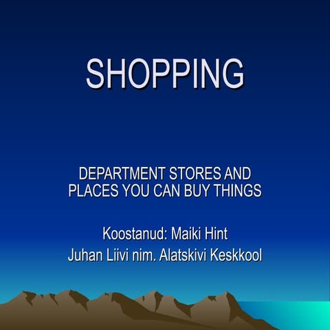 Shop and its Different Types | PPT