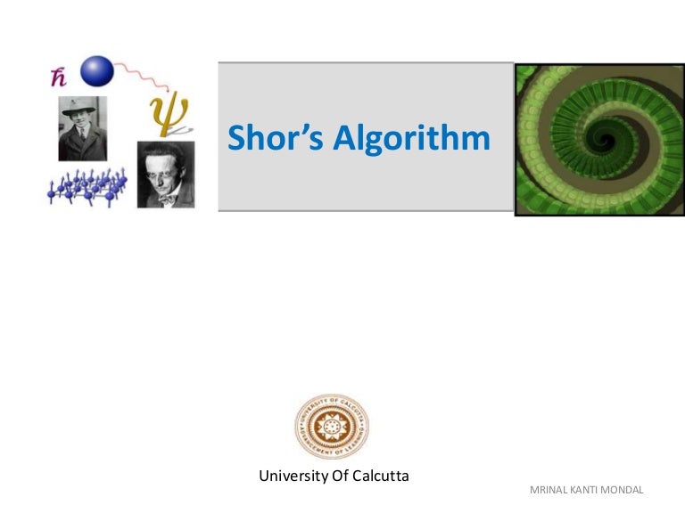 Shors Algorithm The Ppt