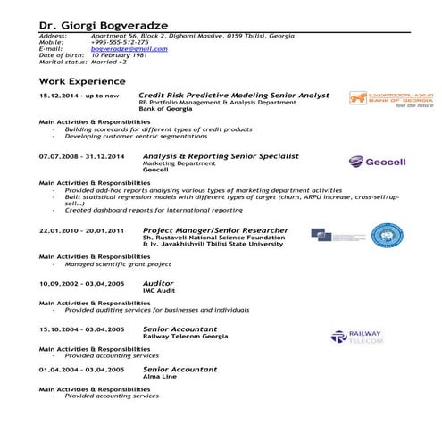 Cv paata sirbiladze_dea | PDF