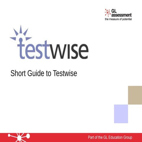 Short guide testwise | PPT | Educational Assessment | Education