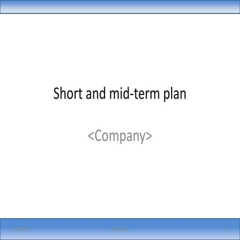 Short mid term plans | PPTX