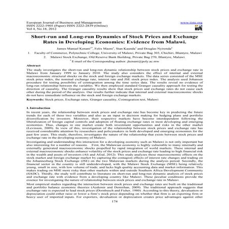 Short run and long-run dynamics | PDF