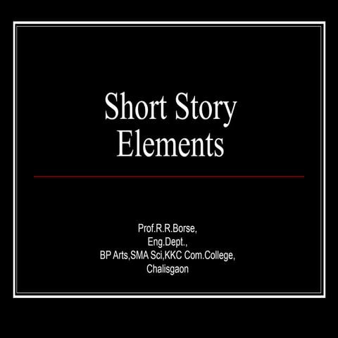 Short story-elements.. | PPT