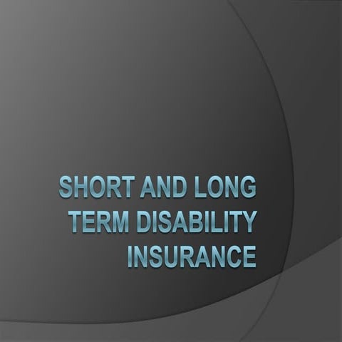 Short and long term disability insurance | PPTX