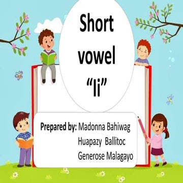Short and Long Vowel I PowerPoint presentation | PPTX