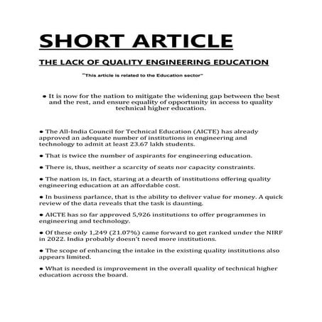 LACK OF ENGINEERING EDUCATION | DOCX