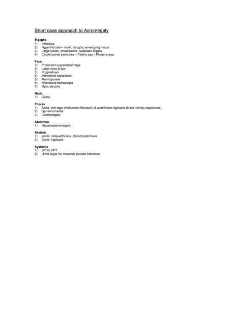 Short case approach to cushing summary | PDF