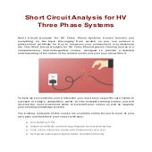 Short circuit analysis for hv three phase systems